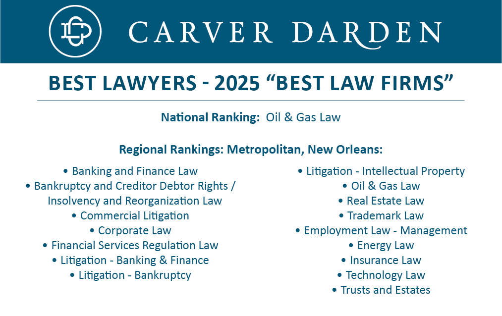 Carver Darden Ranked in 2025 Best Lawyers® “Best Law Firms”